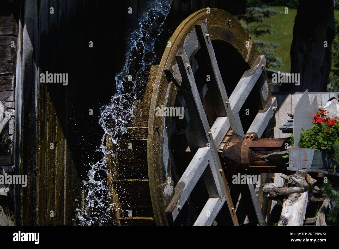 The water mill wheel in Dollach as a trailer for the Austrian Hohe ...