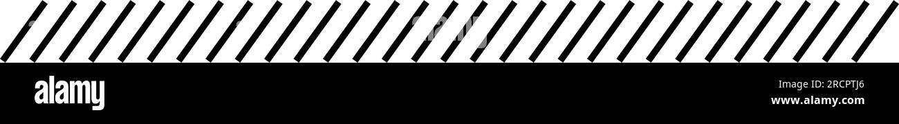 Slash line border. Diagonal parallel lines divider strip. Tilt strip ...