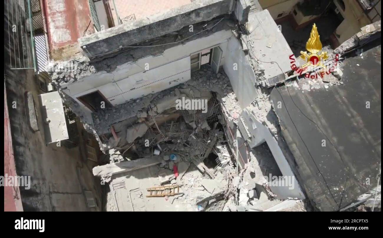 In this frame grab taken from a footage made available by the Italian ...