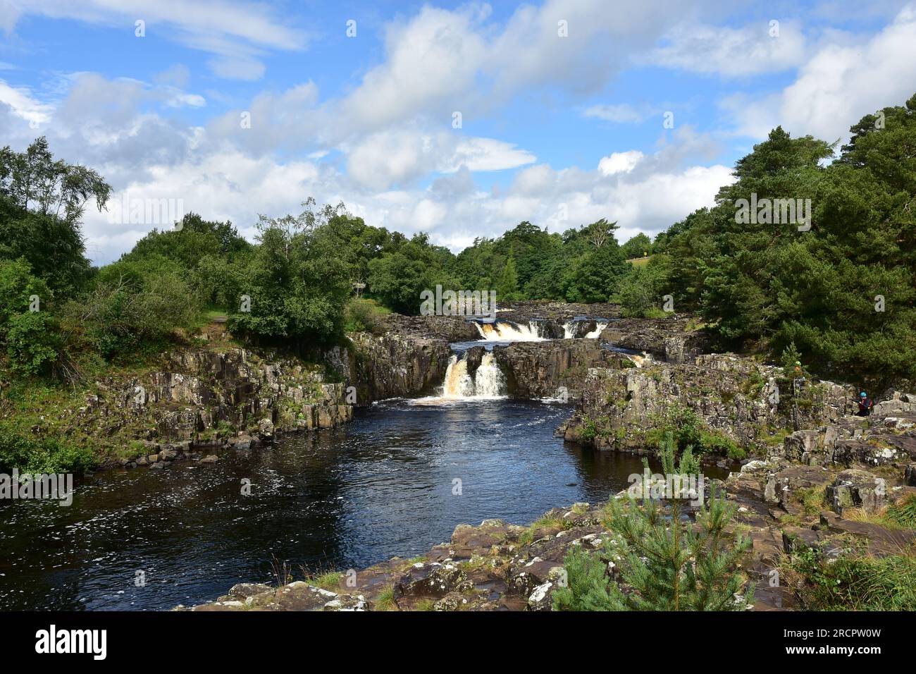 Low Force waterfall, River Tees, Teasdale Stock Photo - Alamy