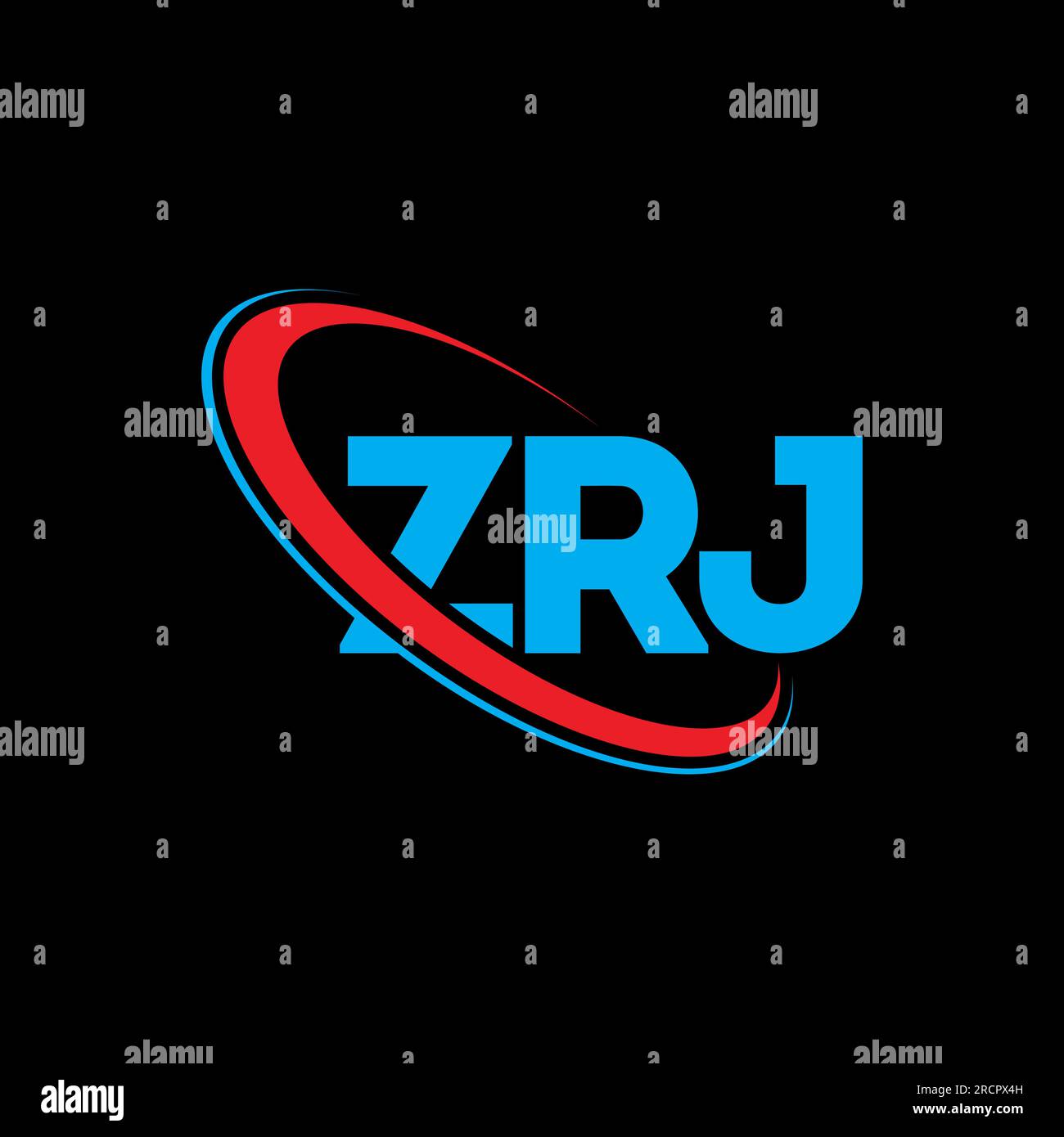 ZRJ logo. ZRJ letter. ZRJ letter logo design. Initials ZRJ logo linked with circle and uppercase ...