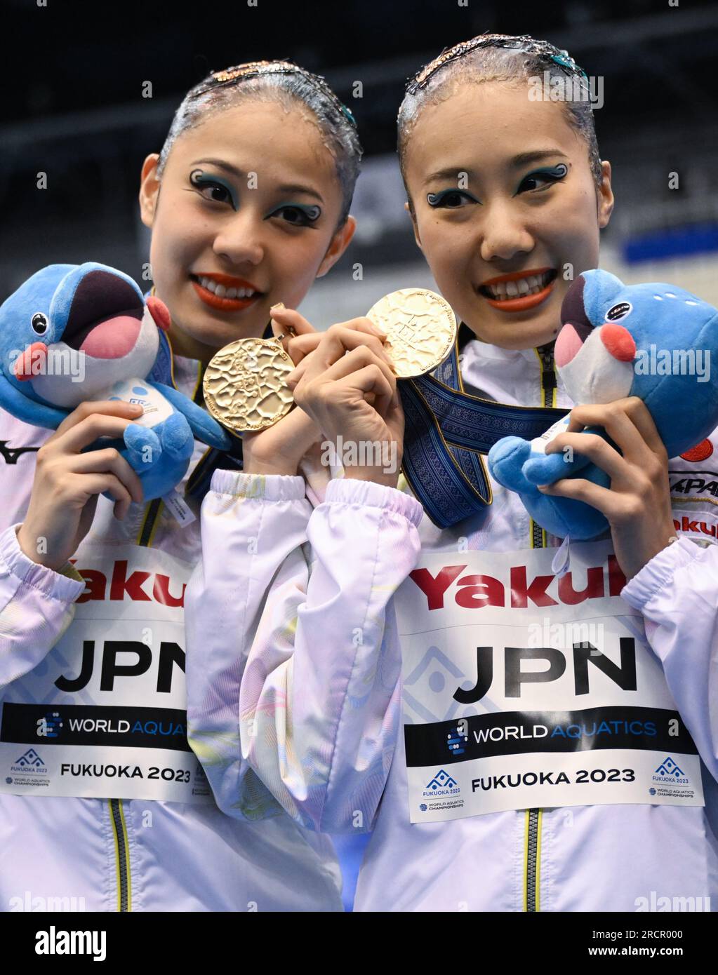 Fukuoka, Japan. 16th July, 2023. Yasunaga Mashiro (R)/Higa Moe of Japan ...