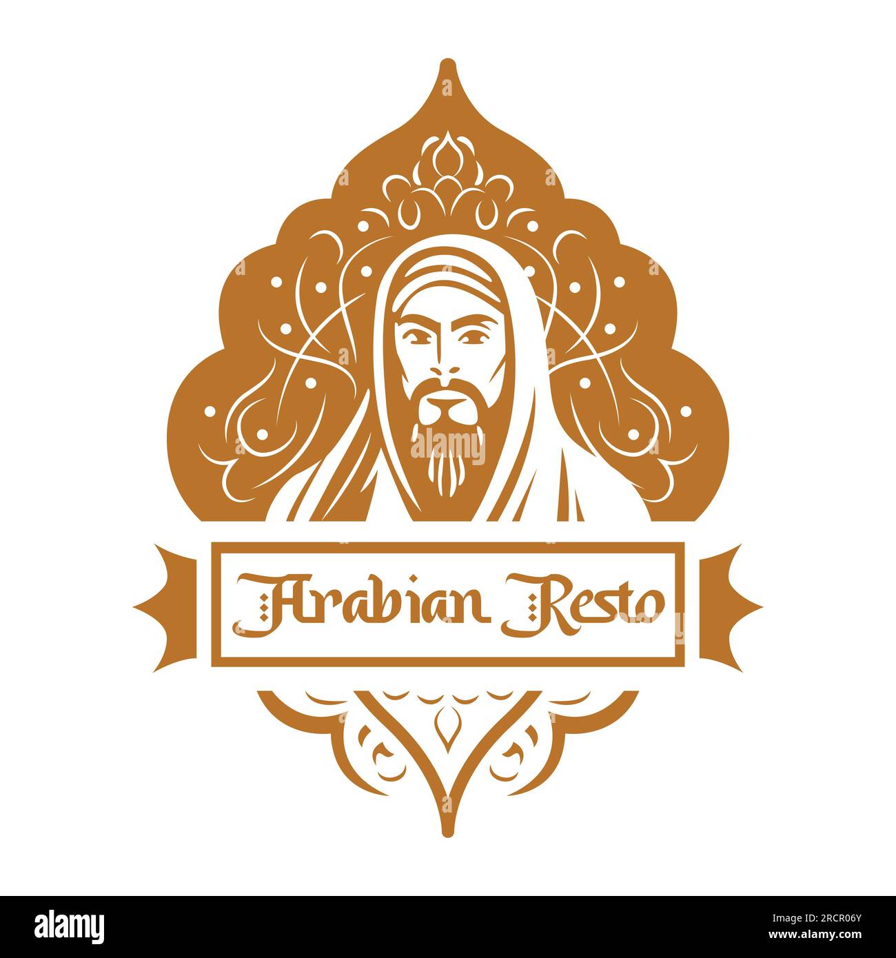 Arabian Restaurant Vector Logo Design Elegant Cultural Logo Template Stock Vector Image And Art