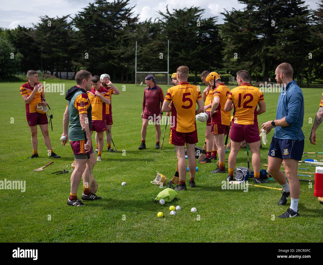 A hurling team getting ready to play a game Stock Photo - Alamy