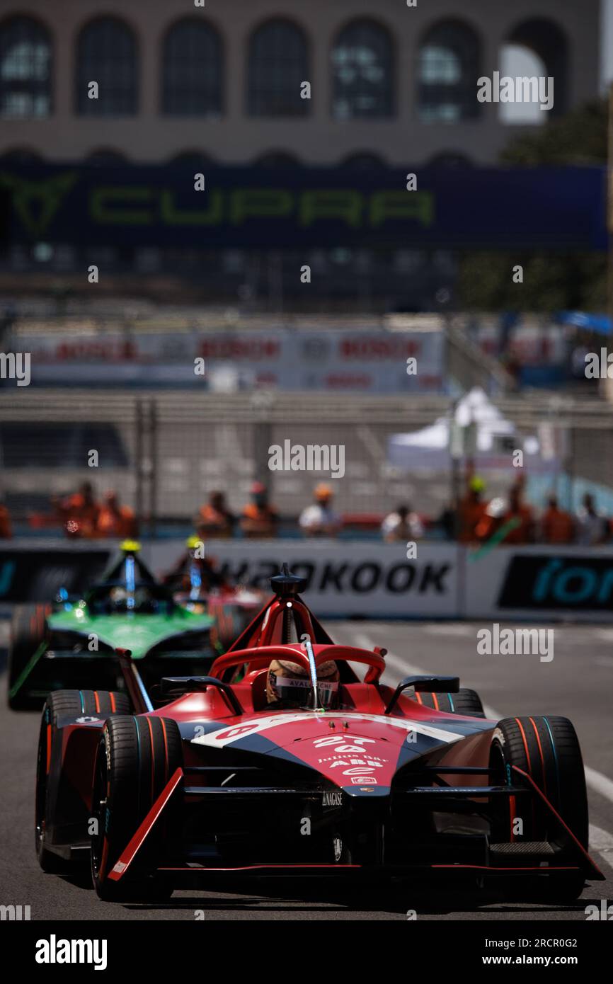 Rome, Italy. 15th July, 2023. Formula E compete in race 1 during ...