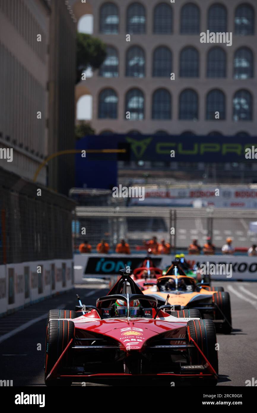 Rome, Italy. 15th July, 2023. Formula E compete in race 1 during ...