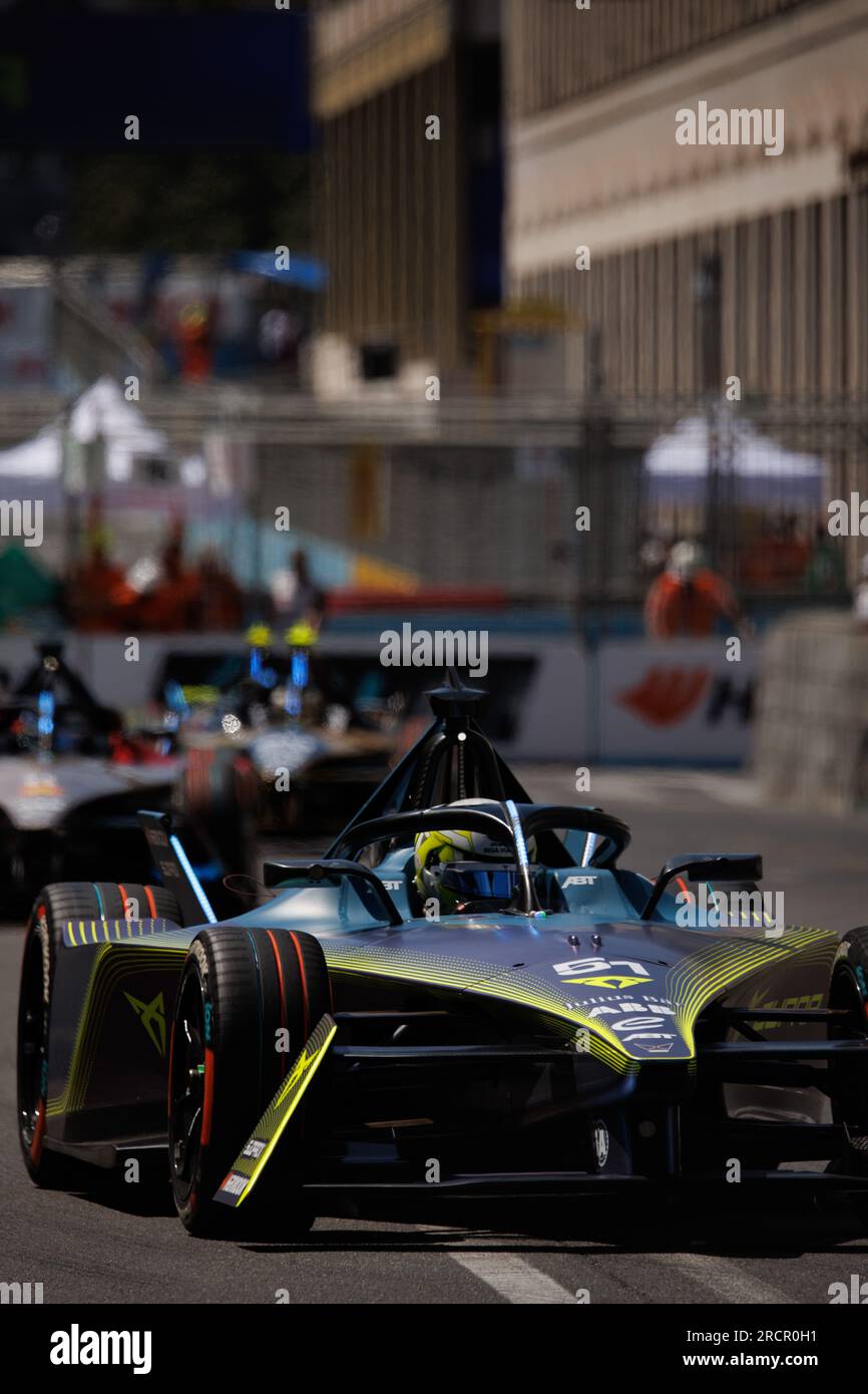 Rome, Italy. 15th July, 2023. Formula E compete in race 1 during ...
