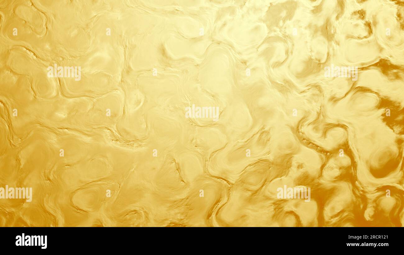 glowing golden orange strange shapes relievo background - abstract 3D ...
