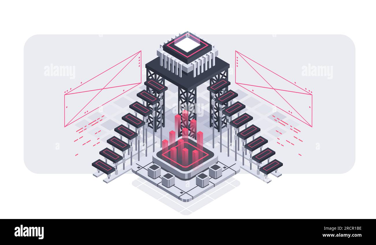 Data processing unit Stock Vector Images - Alamy