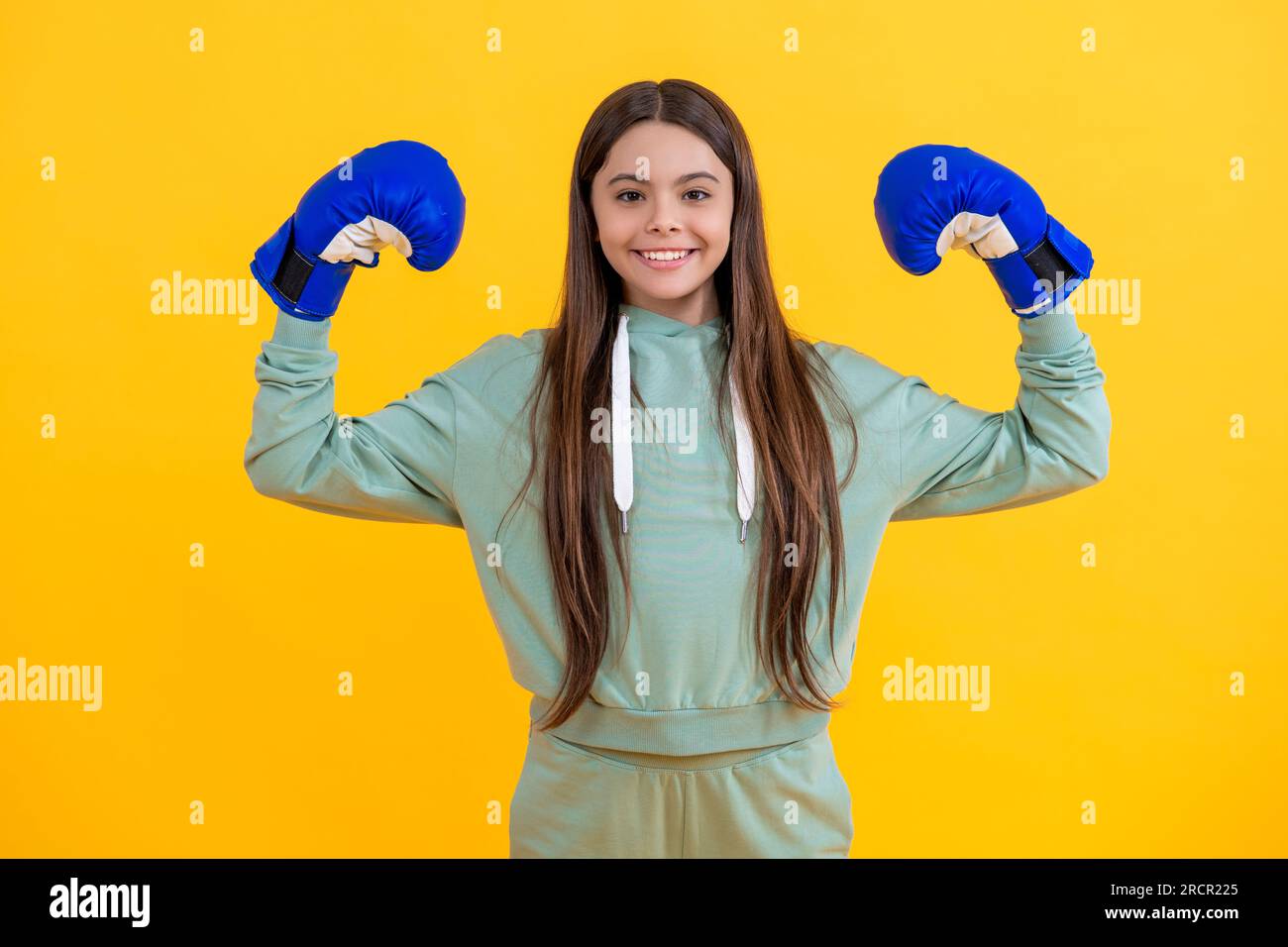 Teen boxer training with discipline. teen girl in boxing goves. boxing ...