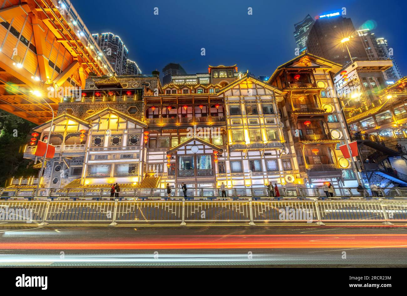 Chongqing, China's classical architecture: Hongyadong Stock Photo - Alamy