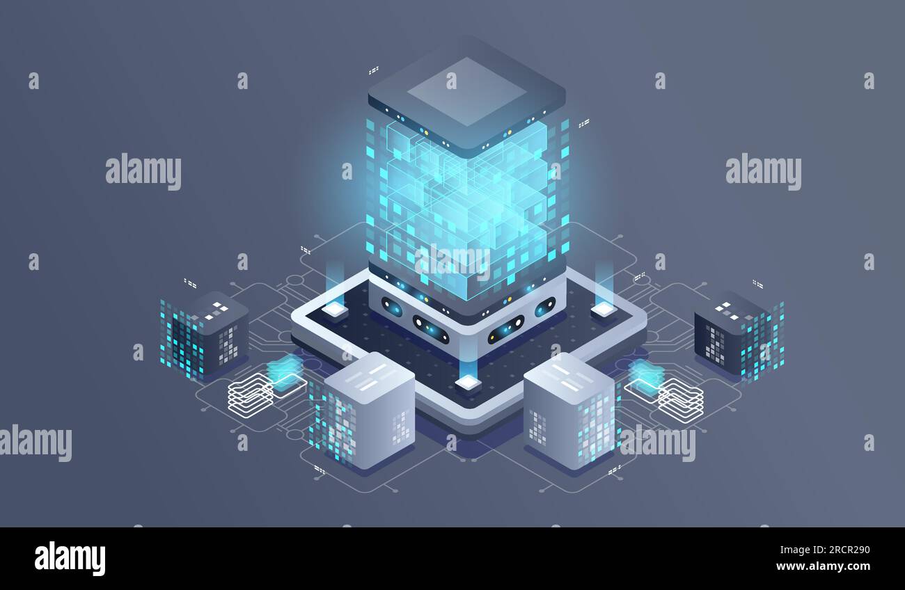 Quantum computing illustration Stock Vector Images - Alamy