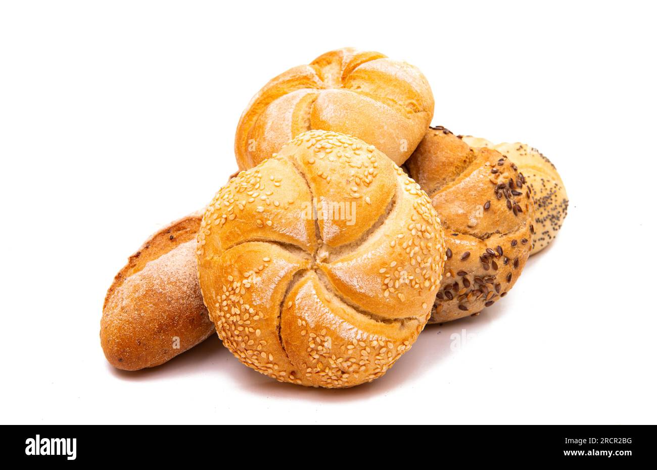 french bun isolated on white background Stock Photo - Alamy