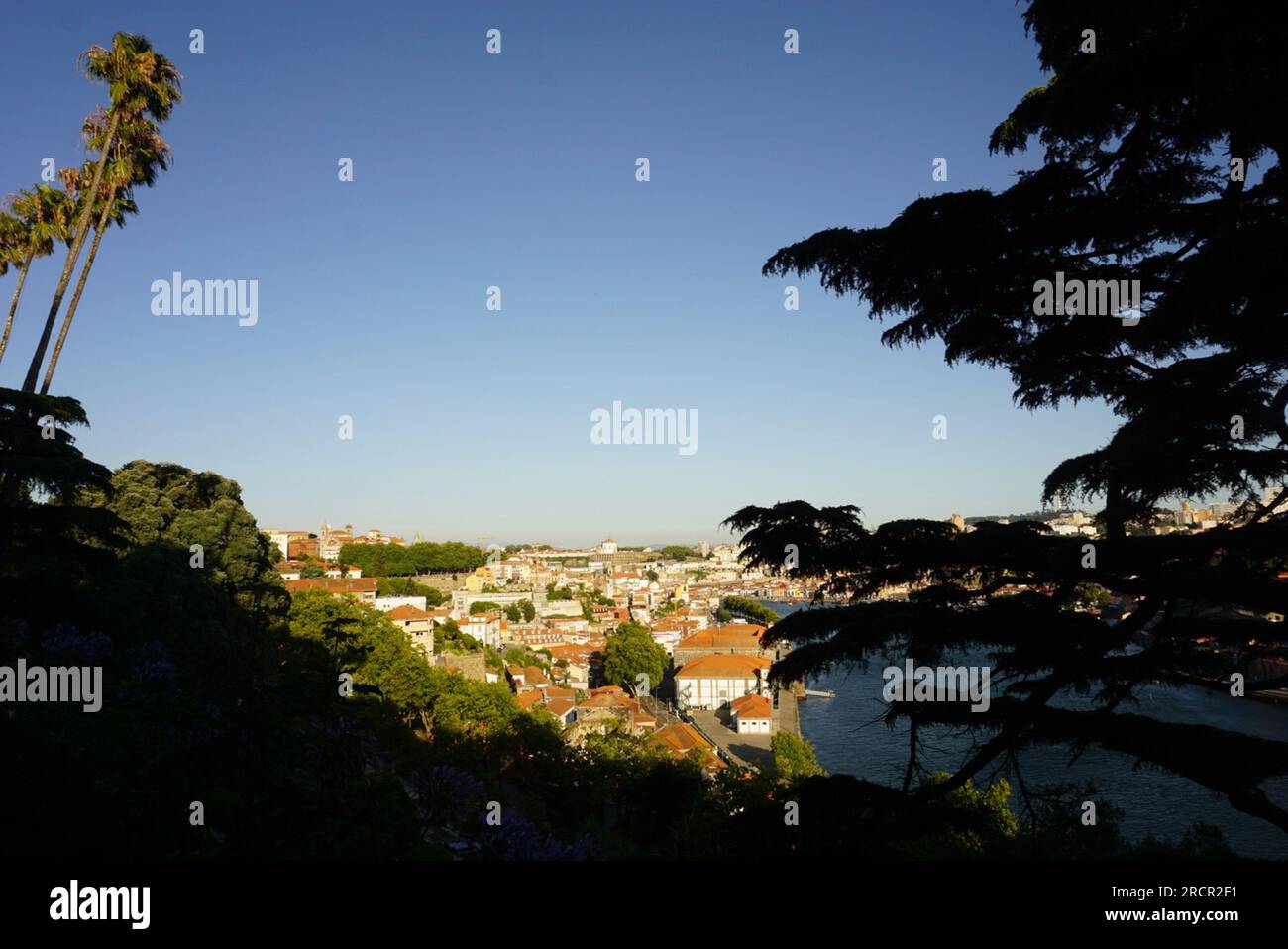 Porto sunset viewpoint from the Crystal Palace gardens, Porto, Portugl ...