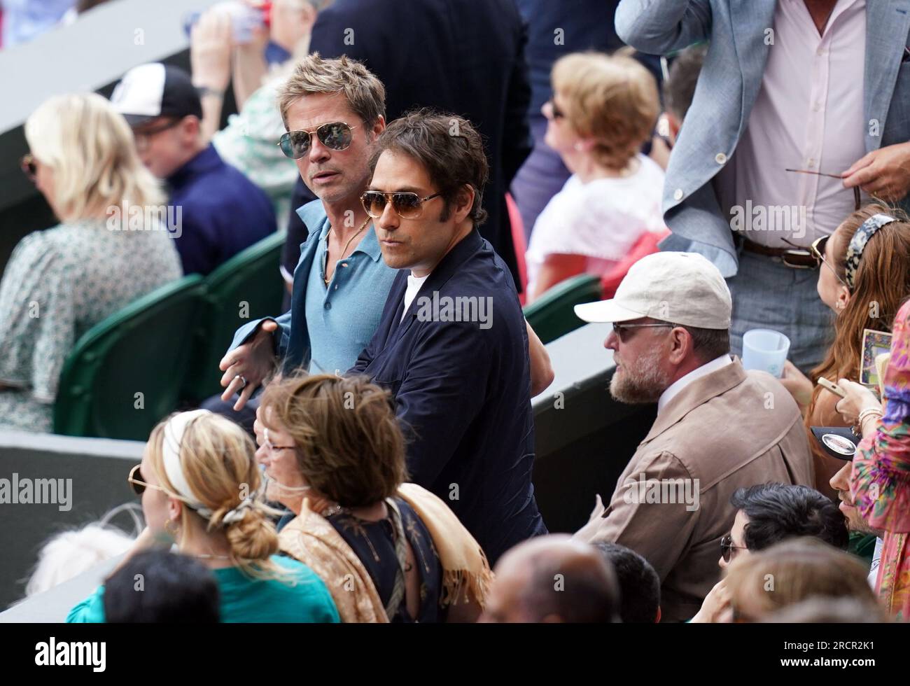 Guy Ritchie, Brad Pitt and Jeremy Kleiner watching the Gentlemen's ...