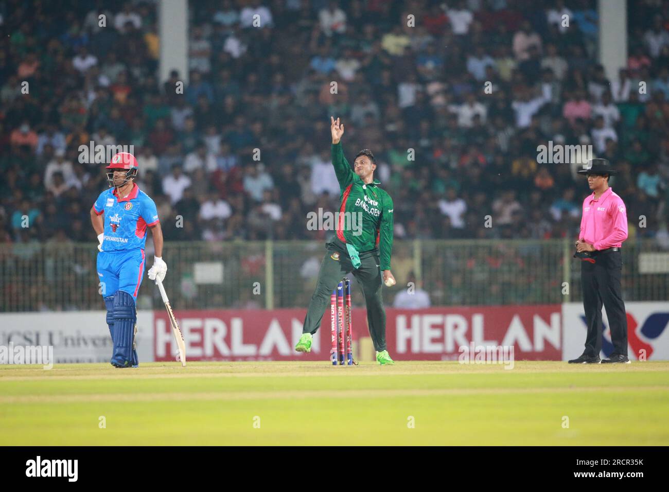 Bangladesh-Afghanistan second and final T20I match at the Sylhet ...