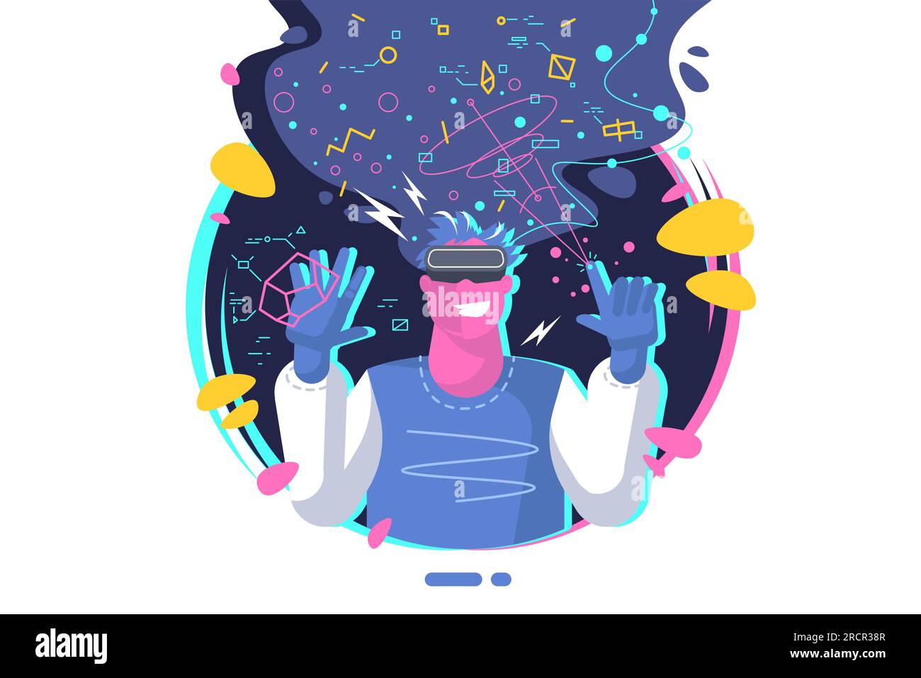 Augmented work environment Stock Vector Images - Alamy