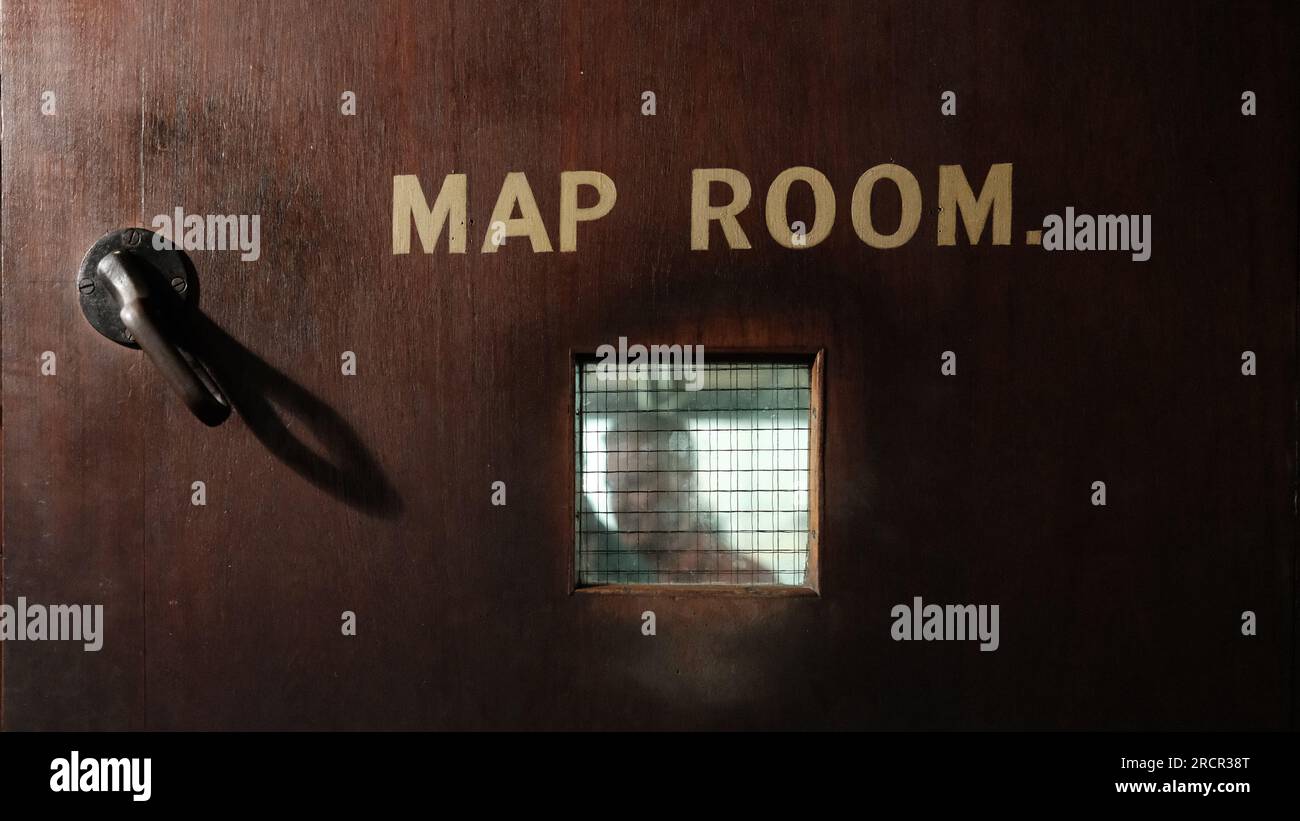 Churchill war rooms map room hi-res stock photography and images - Alamy