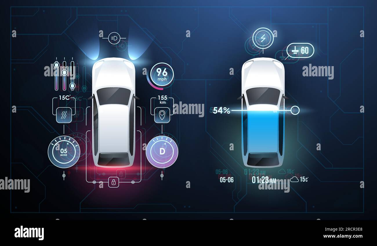 Auto dashboard touch screen Stock Vector Images - Alamy