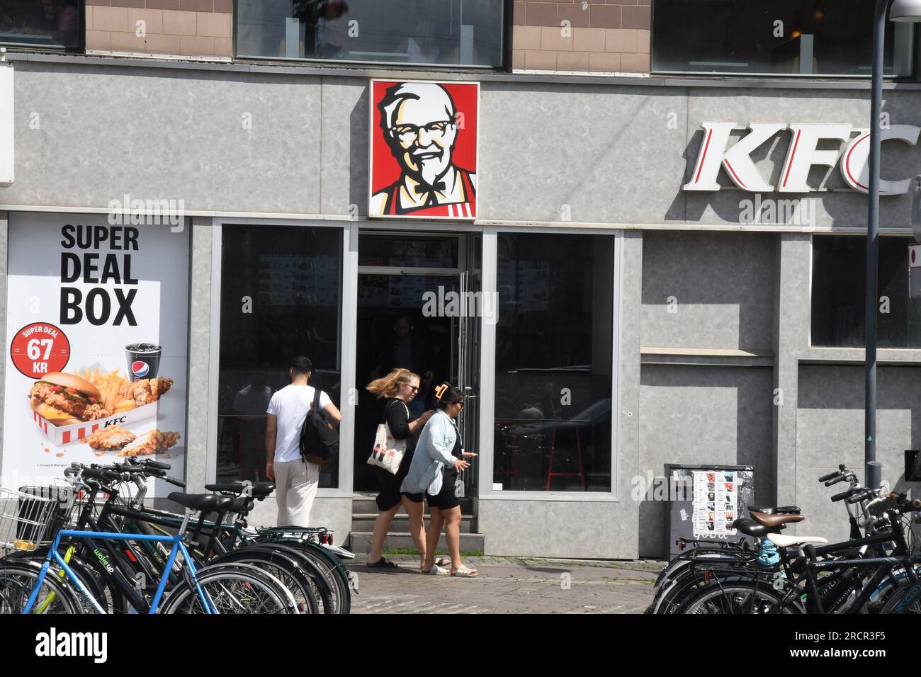 Copenhagen/Denmark/16 July 2023/American fst food chain KFC rstauarant ...
