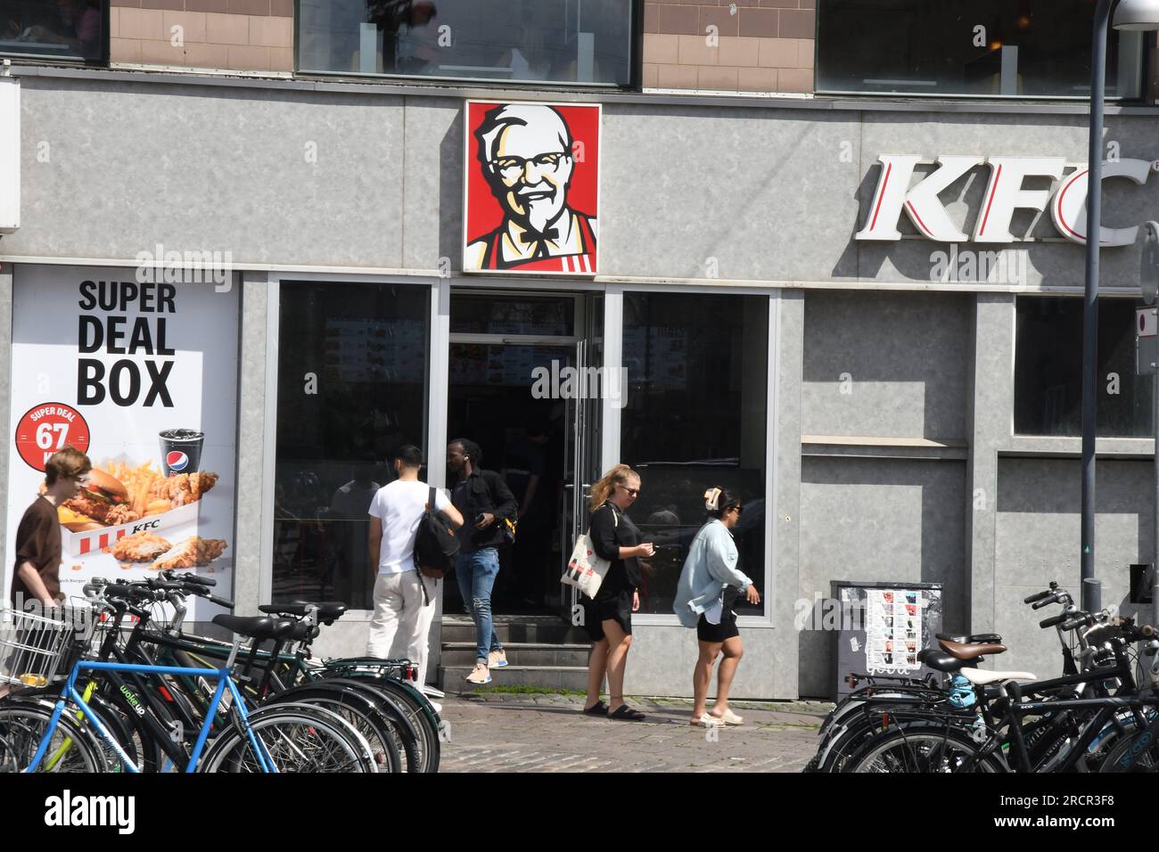 Copenhagen/Denmark/16 July 2023/American fst food chain KFC rstauarant ...