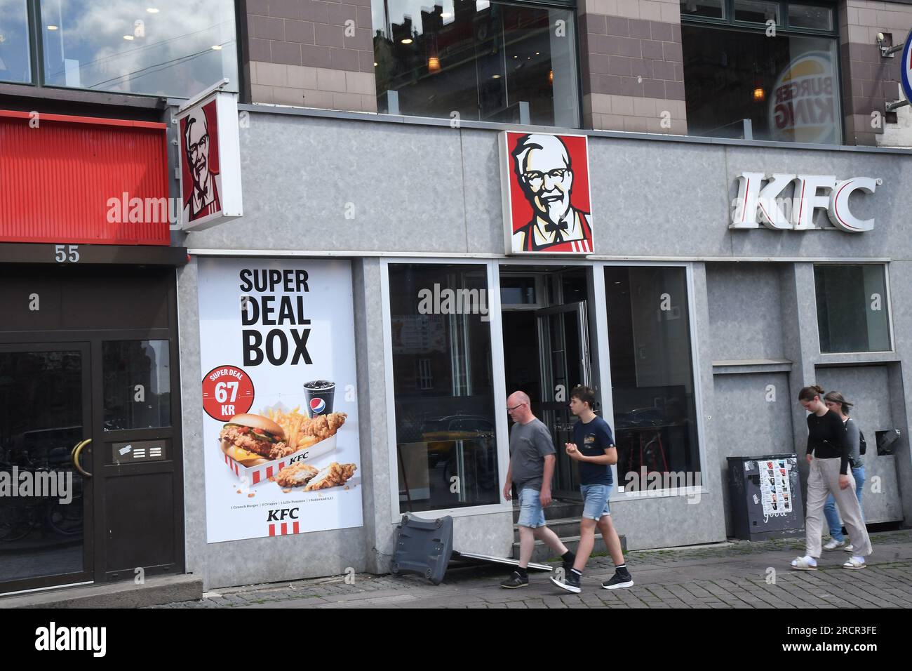 Copenhagen/Denmark/16 July 2023/American fst food chain KFC rstauarant ...