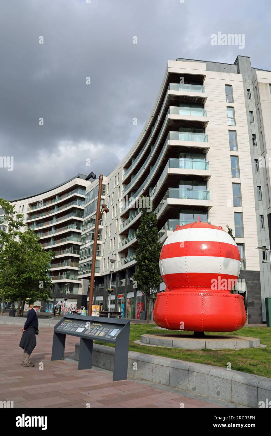 Belfast Buoys information board at Abercorn Basin in Belfast Stock ...