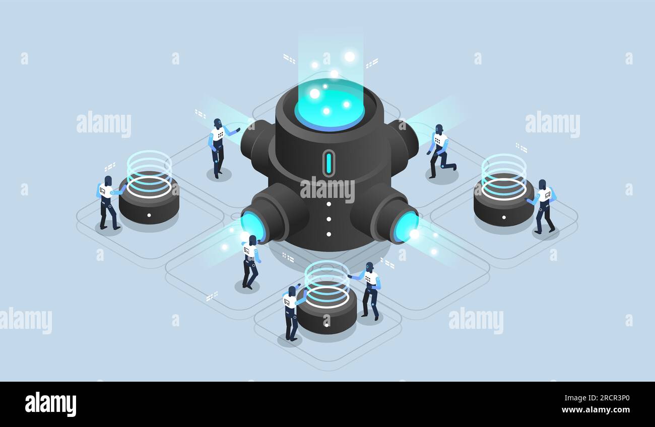 Future server room Stock Vector Images - Alamy