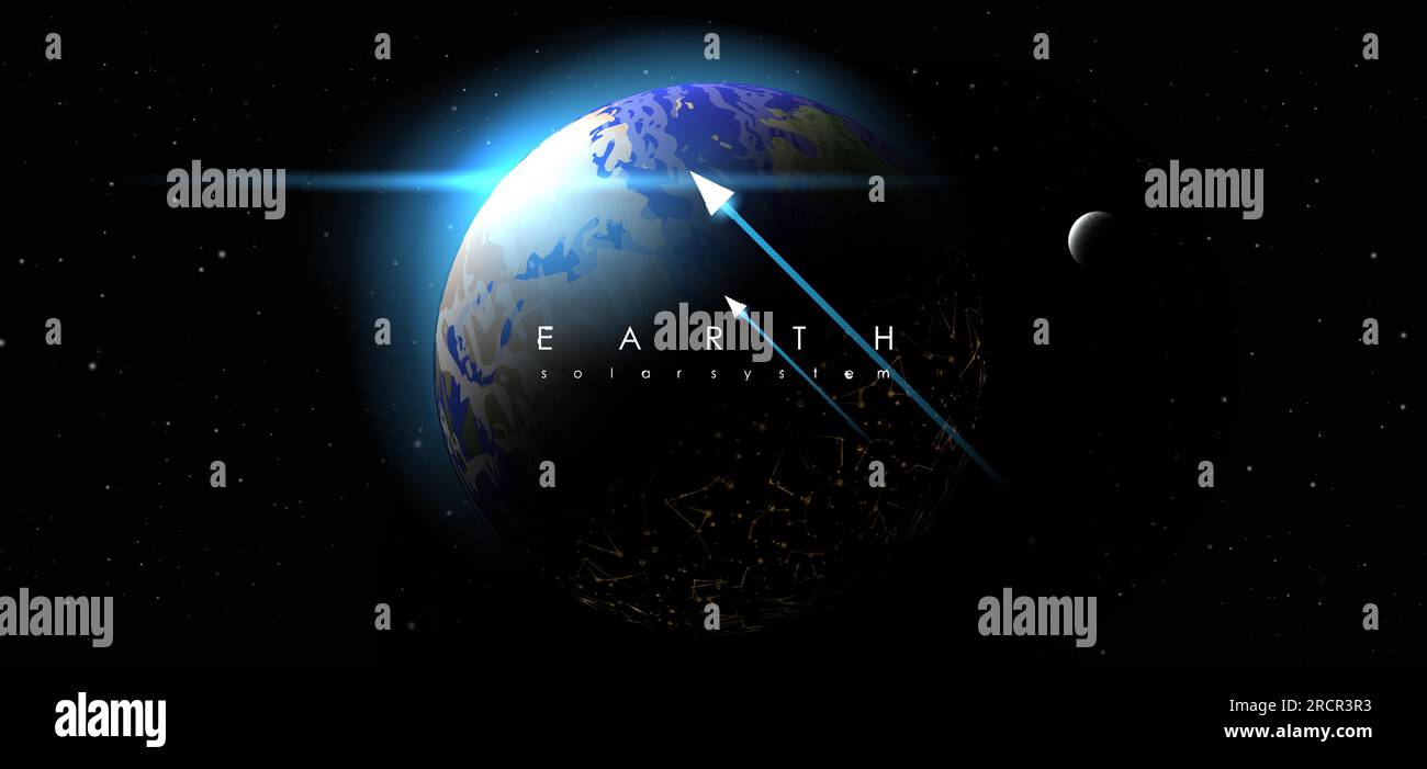 Earth, creative vector planet. Space background. Galaxy Colorful ...