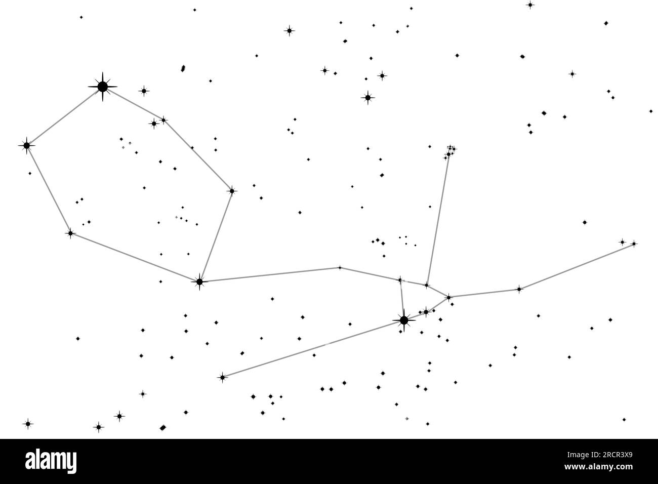 Taurus the bull constellation Black and White Stock Photos & Images - Alamy