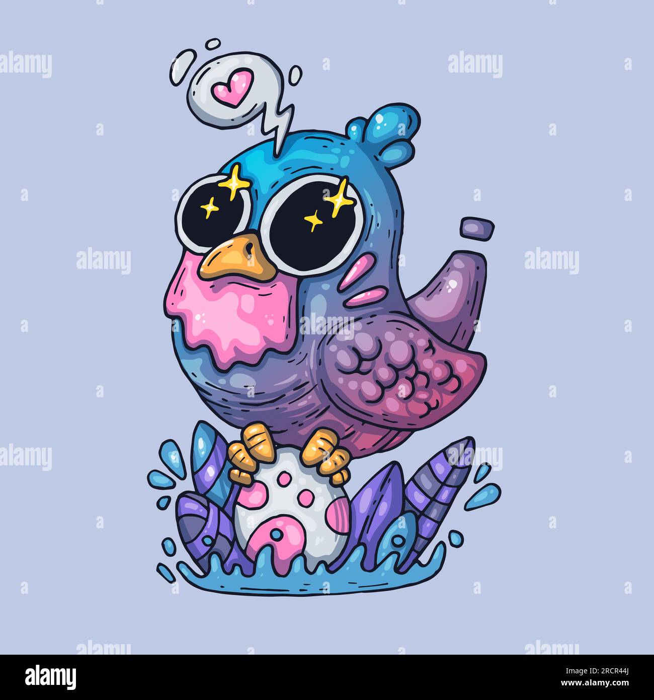 Nightingale bird cartoon illustration hi-res stock photography and ...