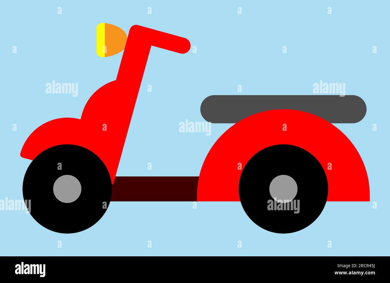 Scooter, a small engine motorcycle, minimalism drawing style, suitable ...