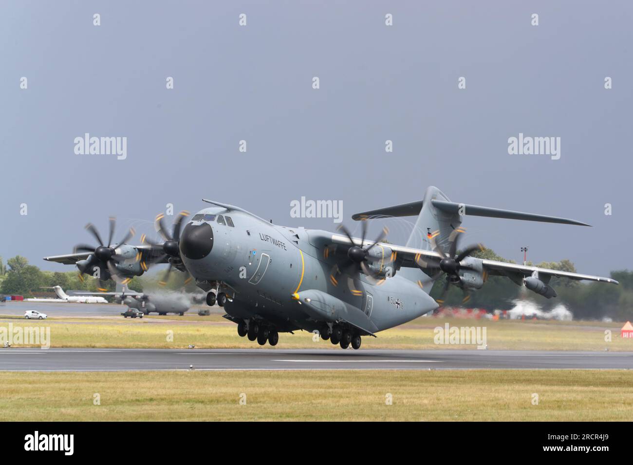 German Luftwaffe Airbus A400M taking off at RIAT 2023 at RAF Fairford ...