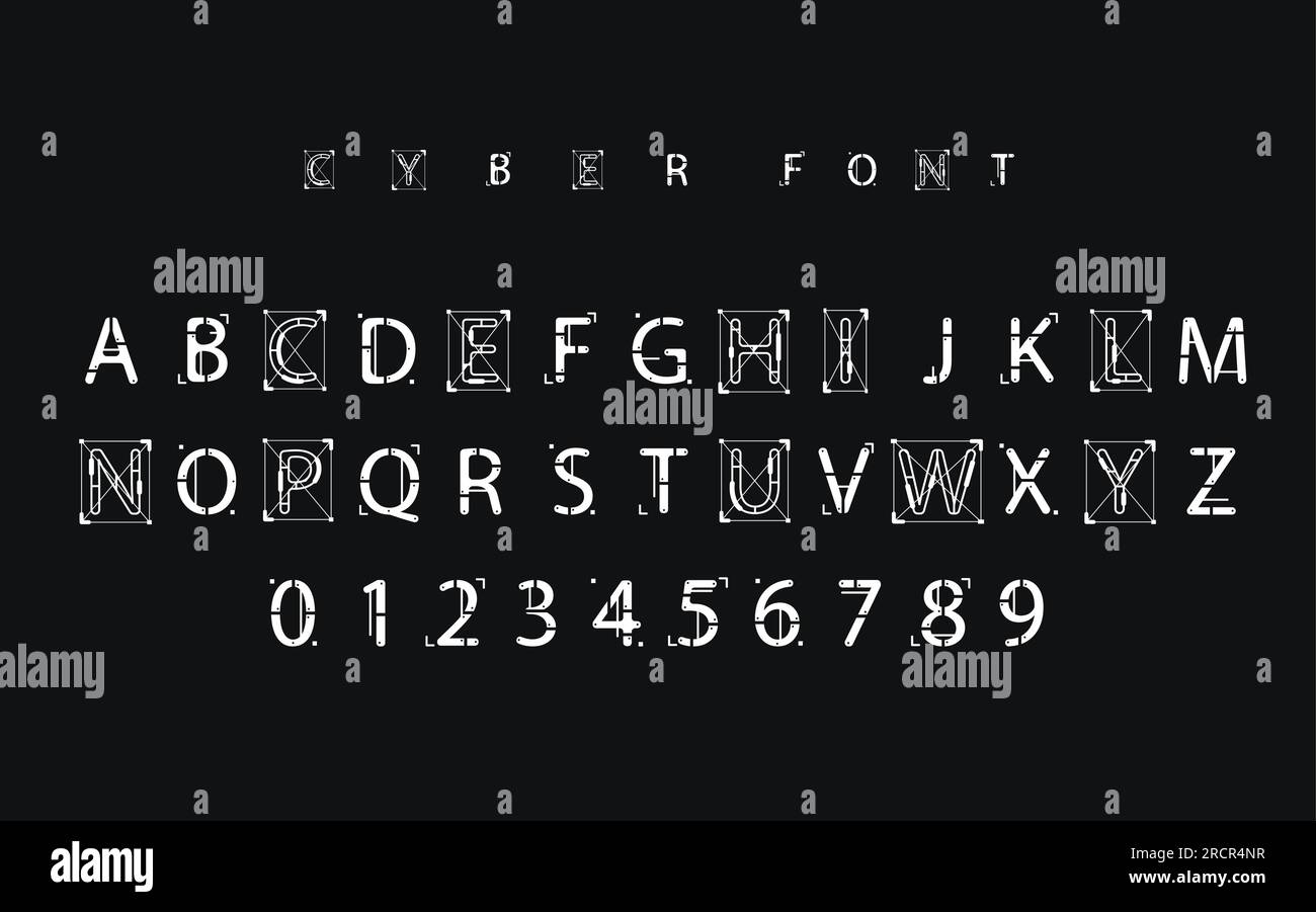 Hud font Stock Vector Images - Alamy