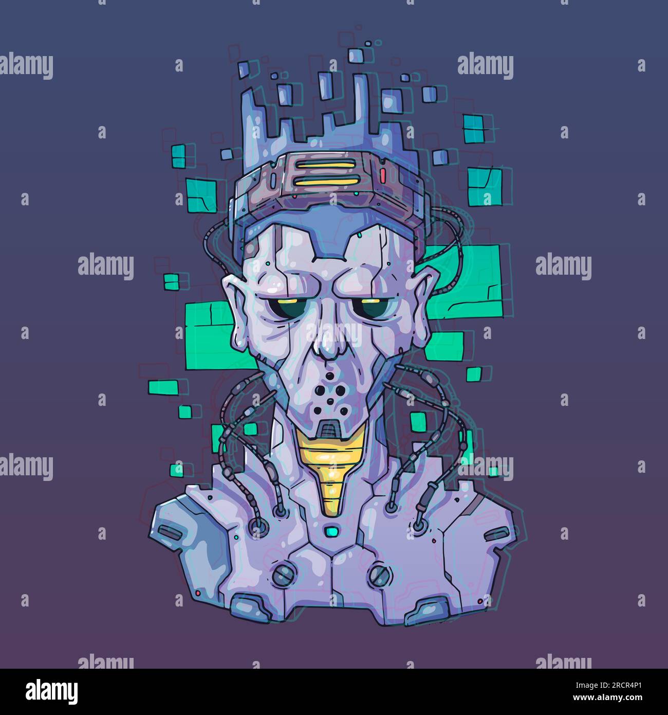 Cyber tattoo Stock Vector Images - Alamy