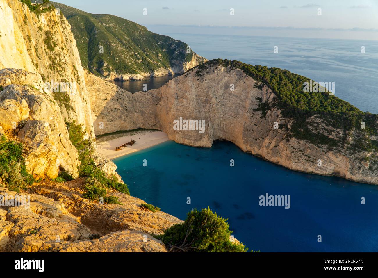 Navagio beach with the famous wrecked ship in Zante-Zakynthos, Greece ...