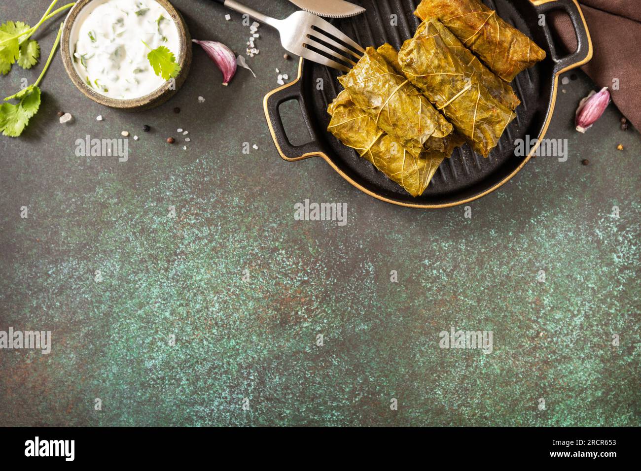 Traditional Greek, Caucasian and Turkish cuisine. Delicious dolma ...