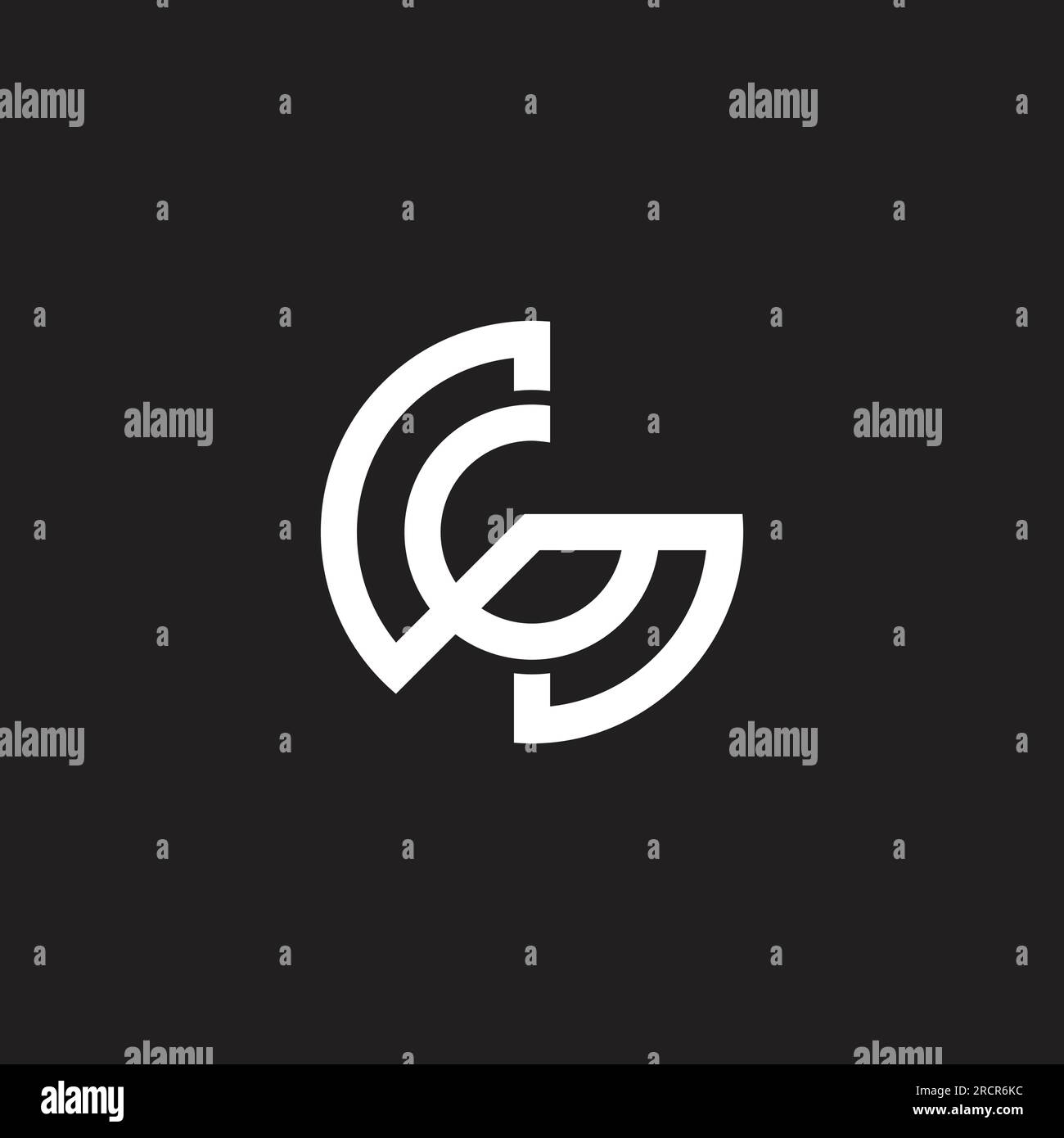 letter sg circle geometric linear logo vector Stock Vector Image & Art ...