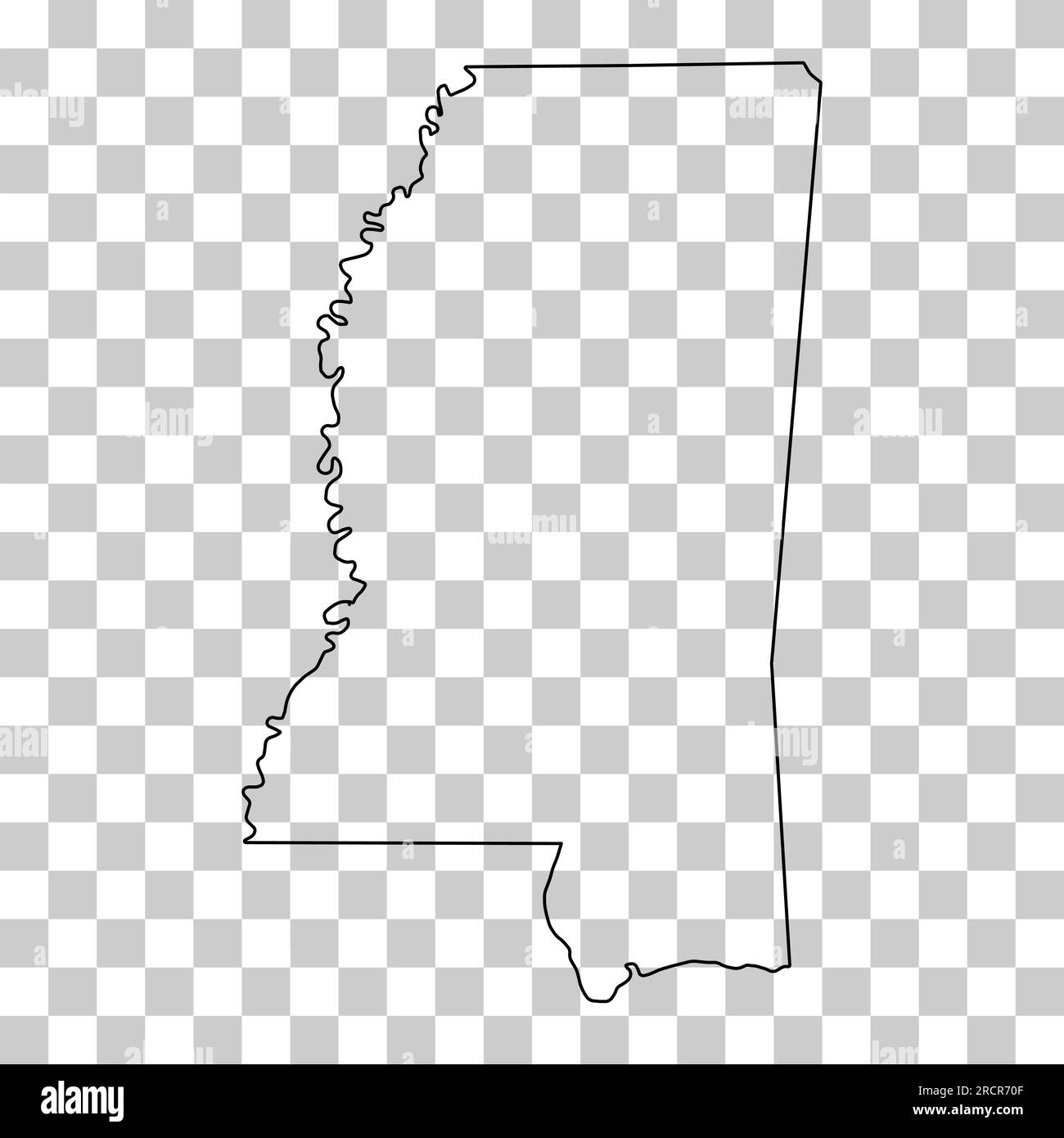 Mississippi map shape, united states of america. Flat concept icon ...