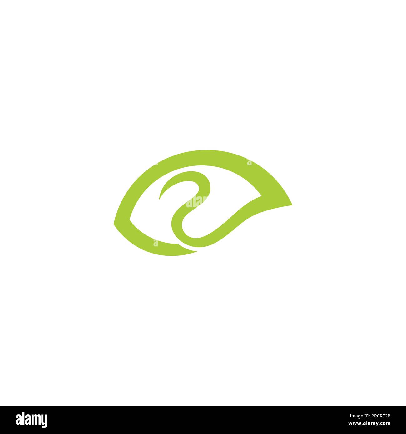 curves geometric abstract green leaf nature symbol logo vector Stock ...