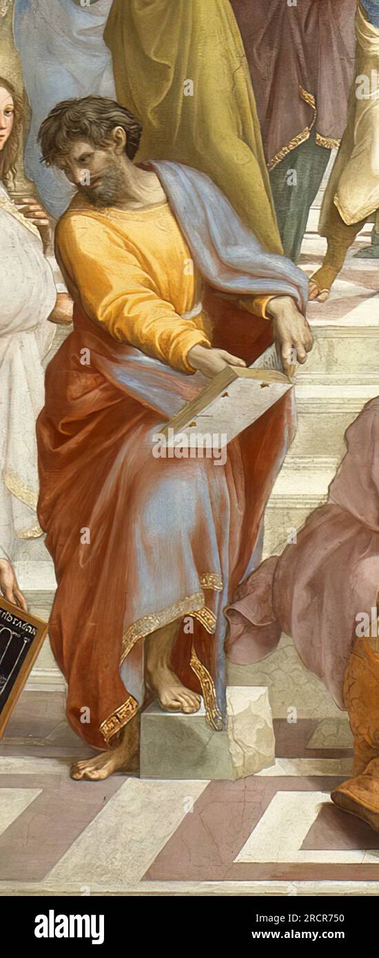 A detail from the School of Athens or Scuola di Atene. Fresco by ...