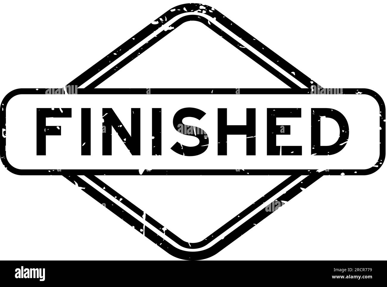 Grunge black finished word rubber seal stamp on white background Stock ...