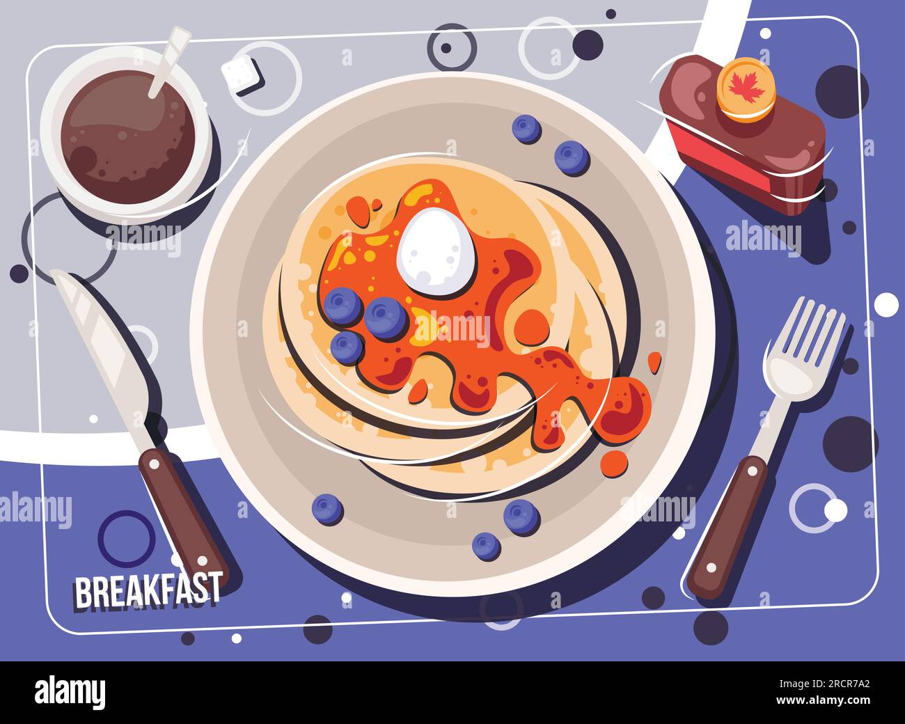 Bacon sandwich top view Stock Vector Images - Alamy