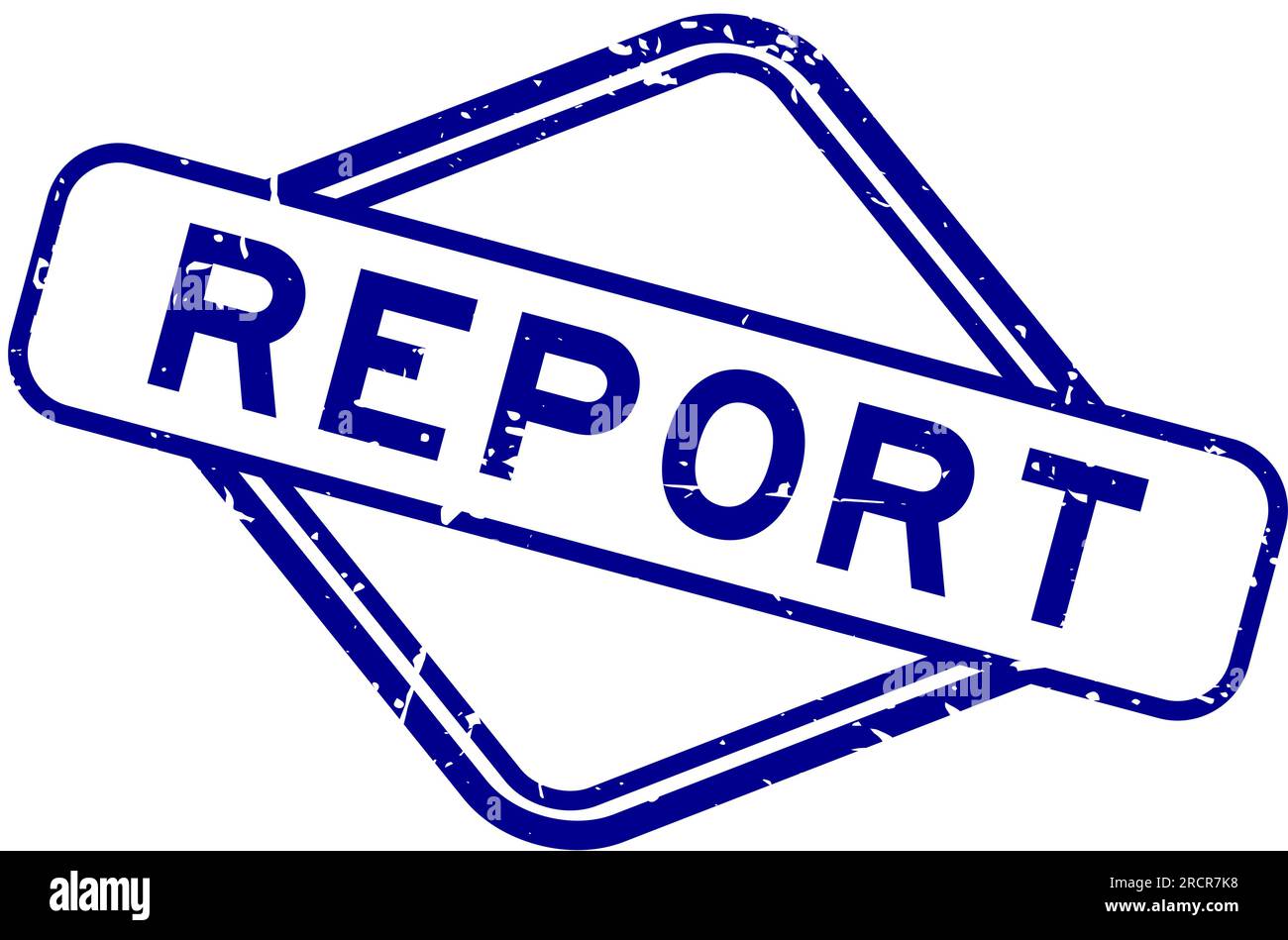 Grunge blue report word rubber seal stamp on white background Stock ...