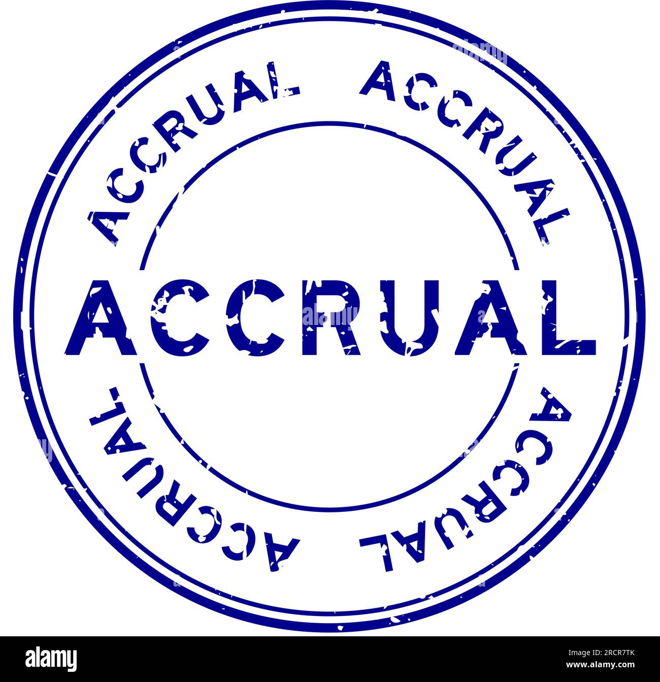 Grunge blue accrual word round rubber seal stamp on white background Stock Vector Image & Art ...