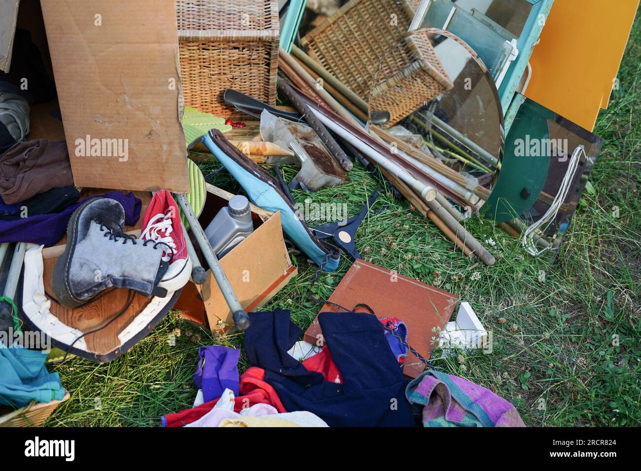 garbage dump on the street, environmental pollution problem excessive ...