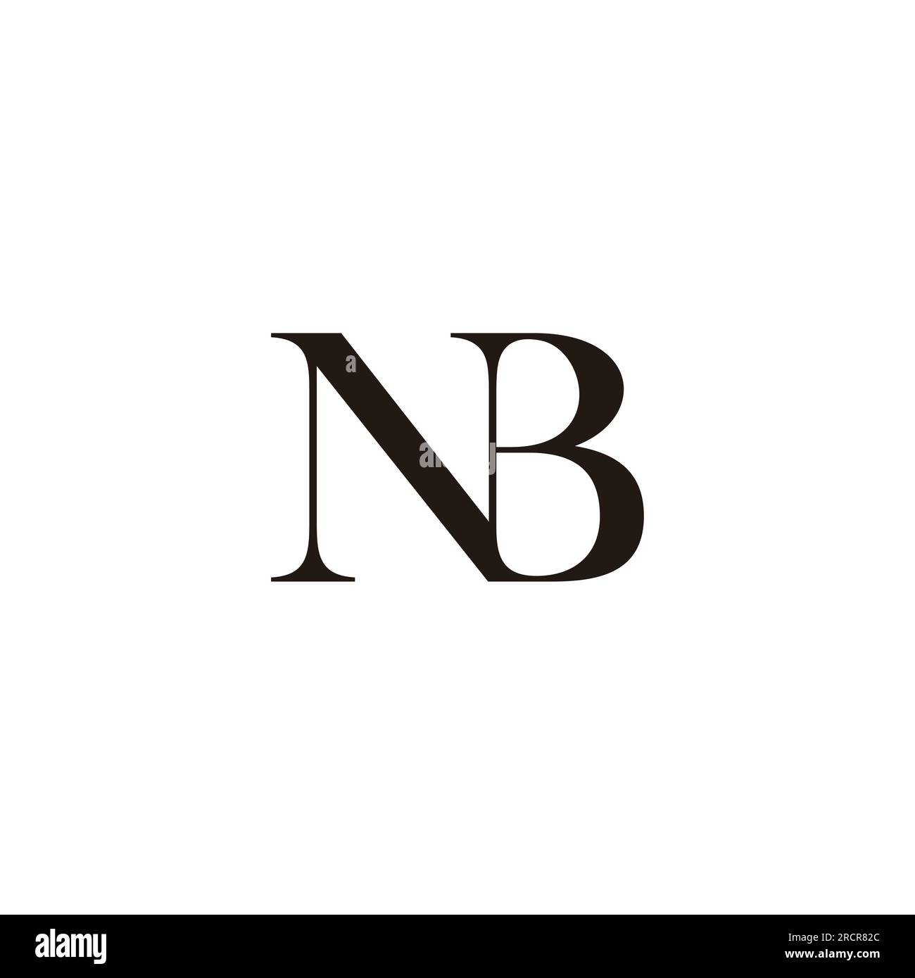 letter nb simple linked font logo vector Stock Vector Image & Art - Alamy