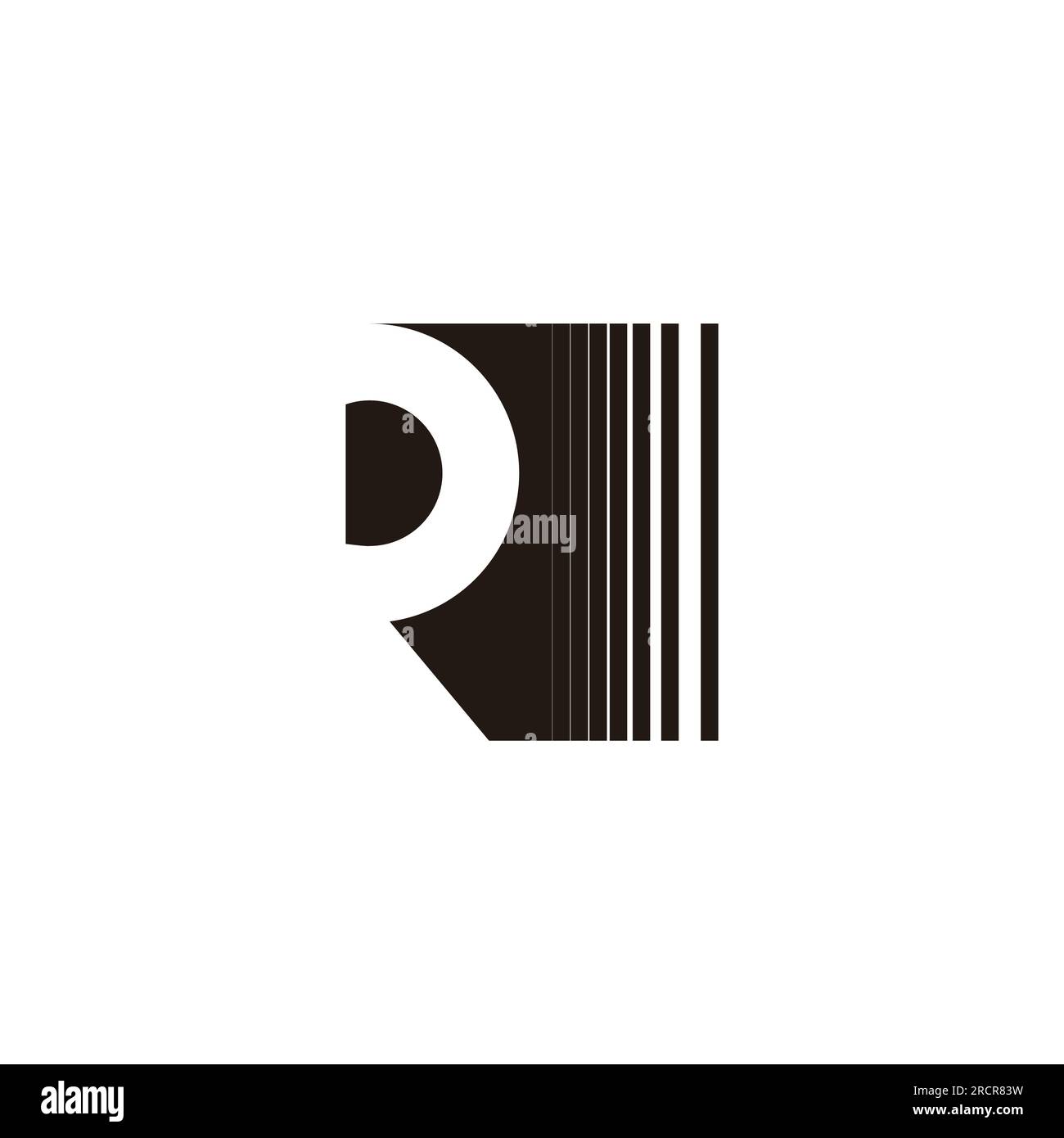 letter r stripes motion square geometric logo vector Stock Vector Image ...
