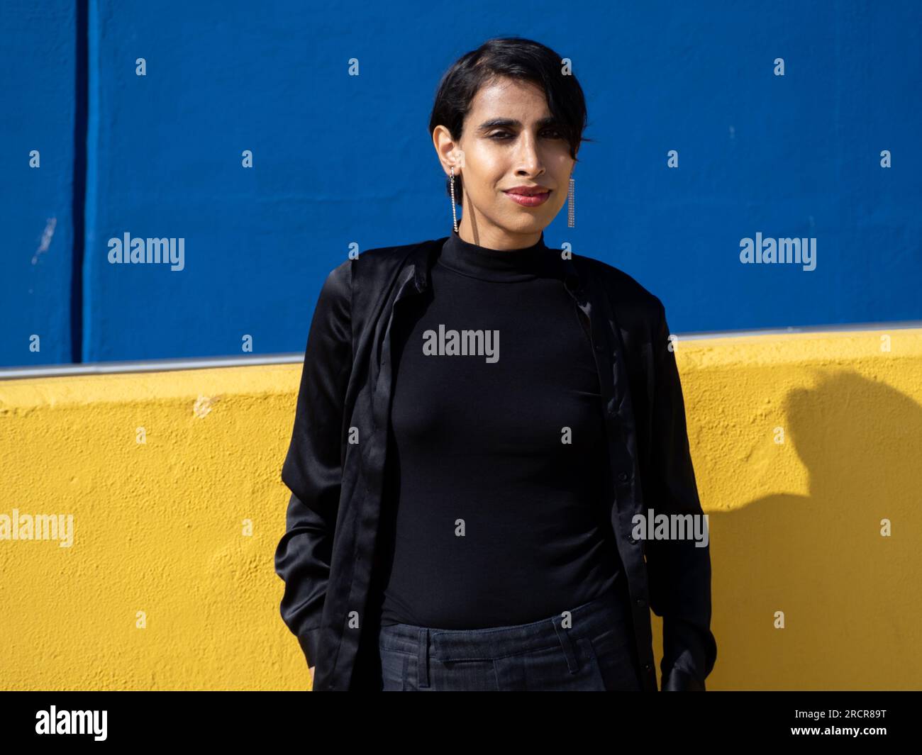 Portrait of an Indian transgender woman looking at camera. Lgtbq person ...