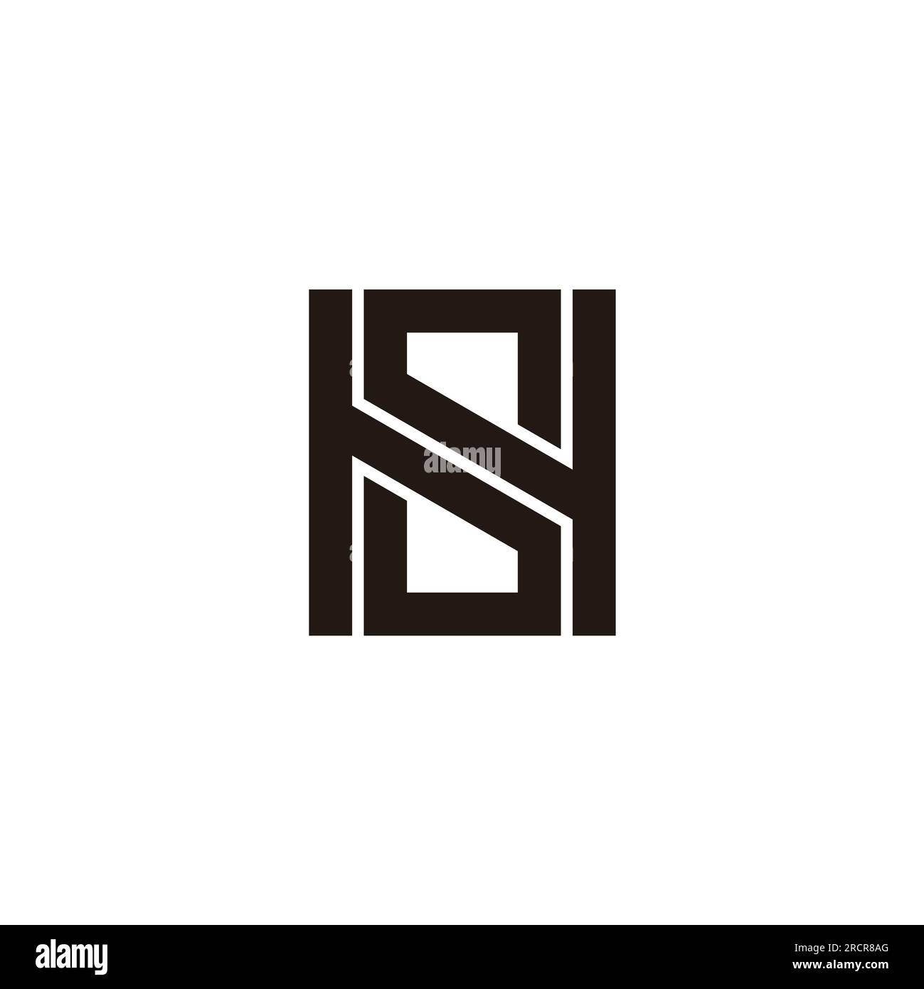 letter sh simple geometric line logo vector Stock Vector Image & Art ...